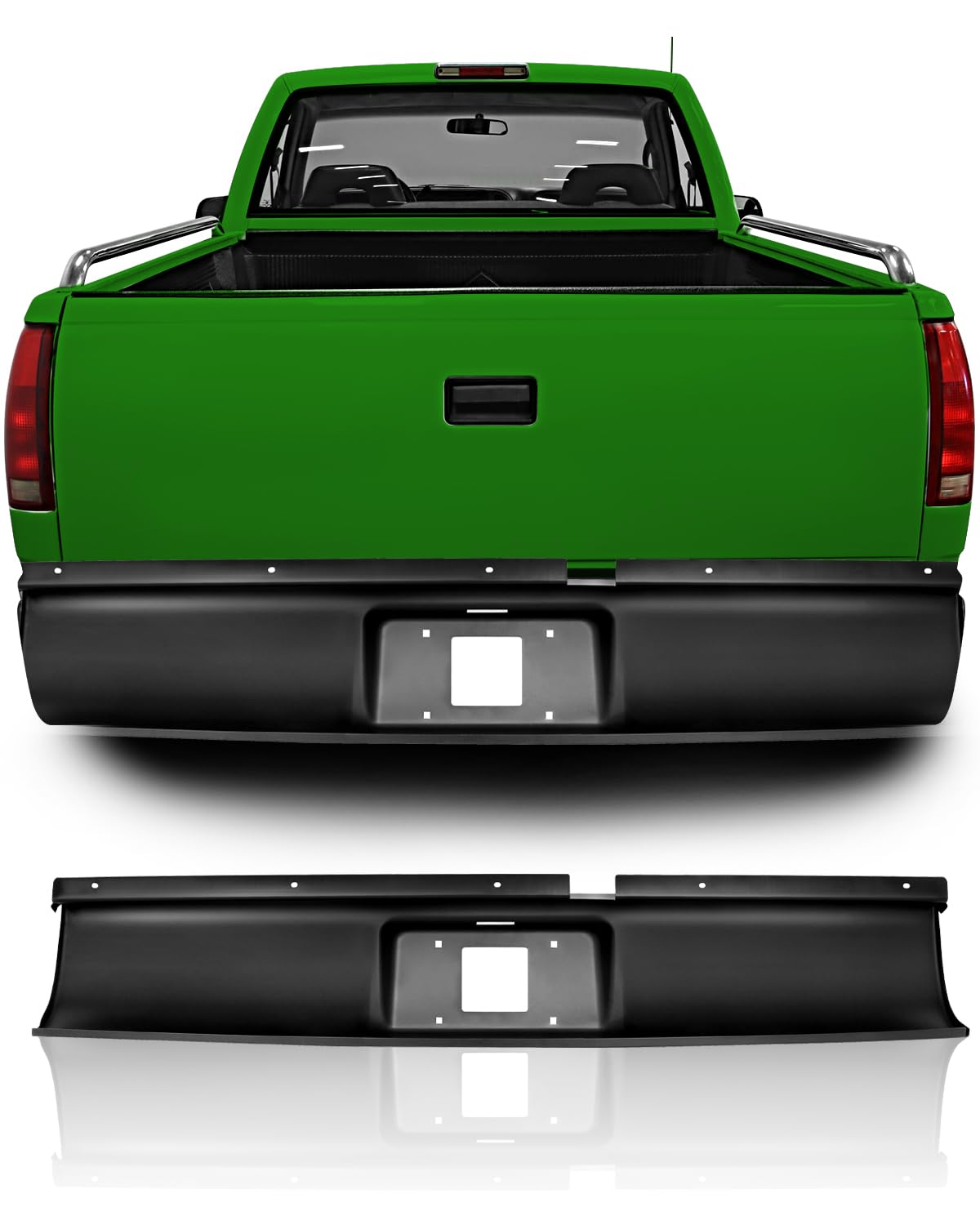 Amazon.com: SCITOO Steel Texture Black Rear Step Bumper Assembly fit ...