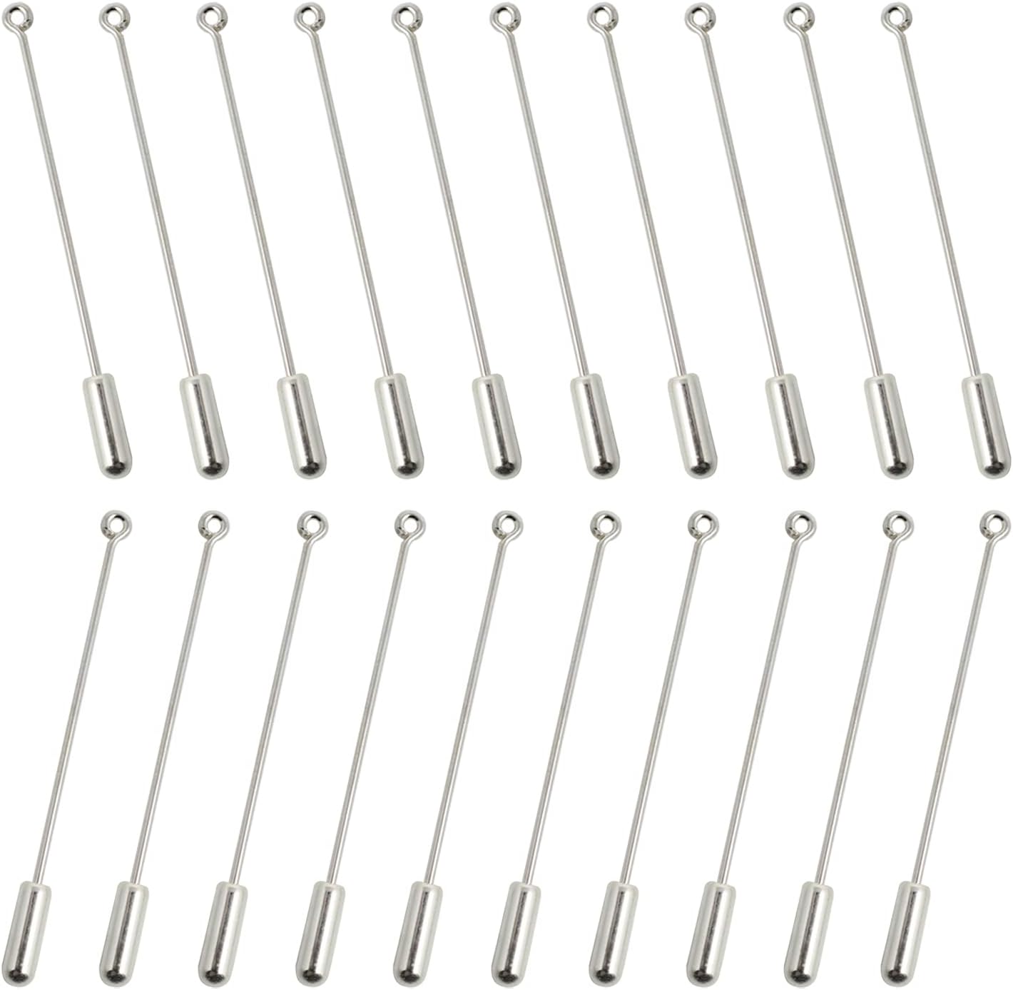 Amazon.com: Honbay 20PCS Round Tray Safety Pins Lapel Sticks Blank ...