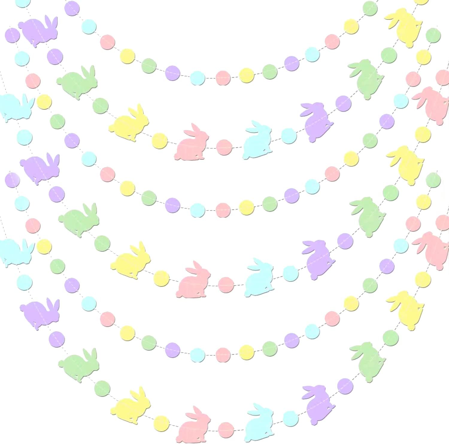 Amazon.com: Easter Garland Bunny Hanging Garland Easter Bunny Banner ...