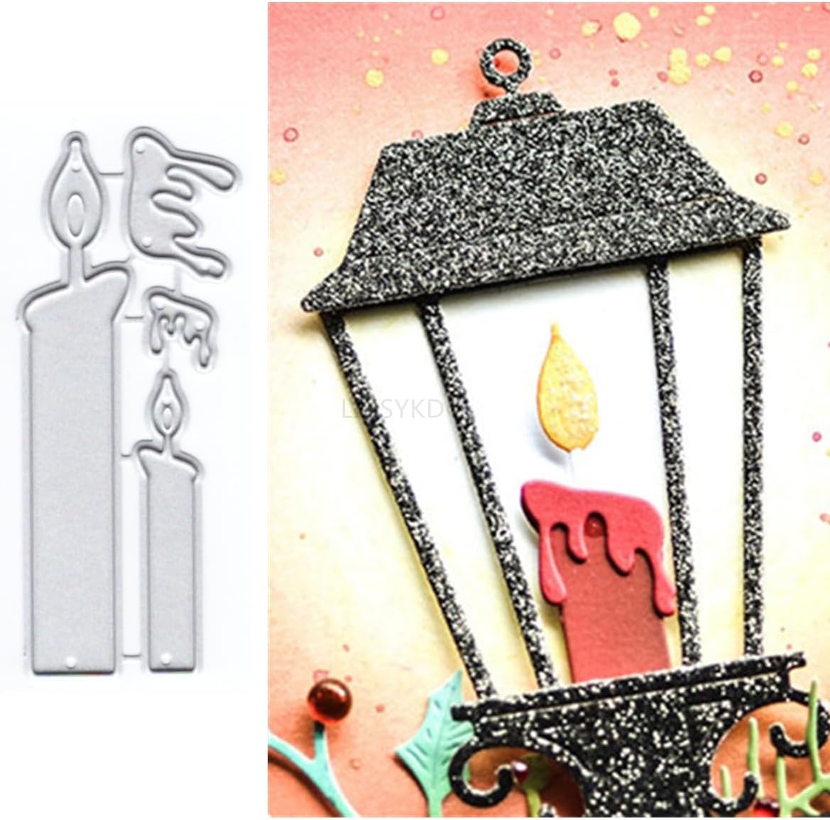 Candle Die Cuts for Card Making, Candlelight Metal Cutting Dies for ...