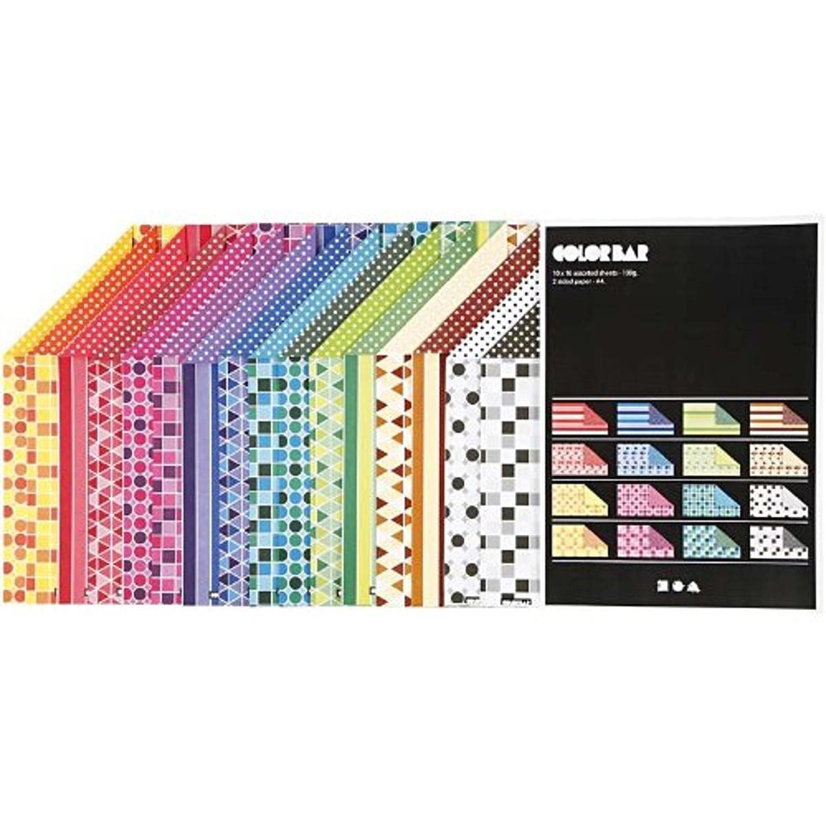 Creativ Color Bar - Risma di fogli colorati, A4 21x30 cm, 160 motivi ...