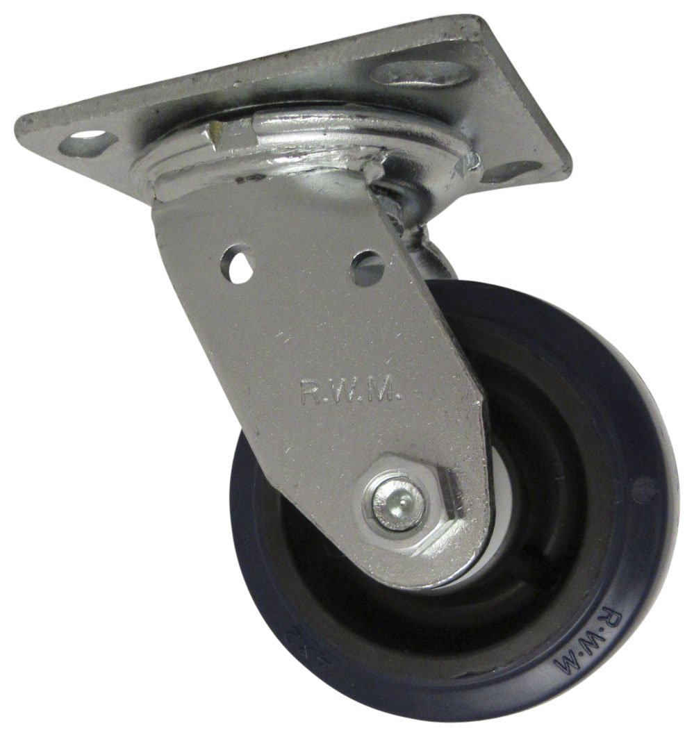 RWM Casters 46 Series Plate Caster, Swivel, Urethane on Polypropylene ...