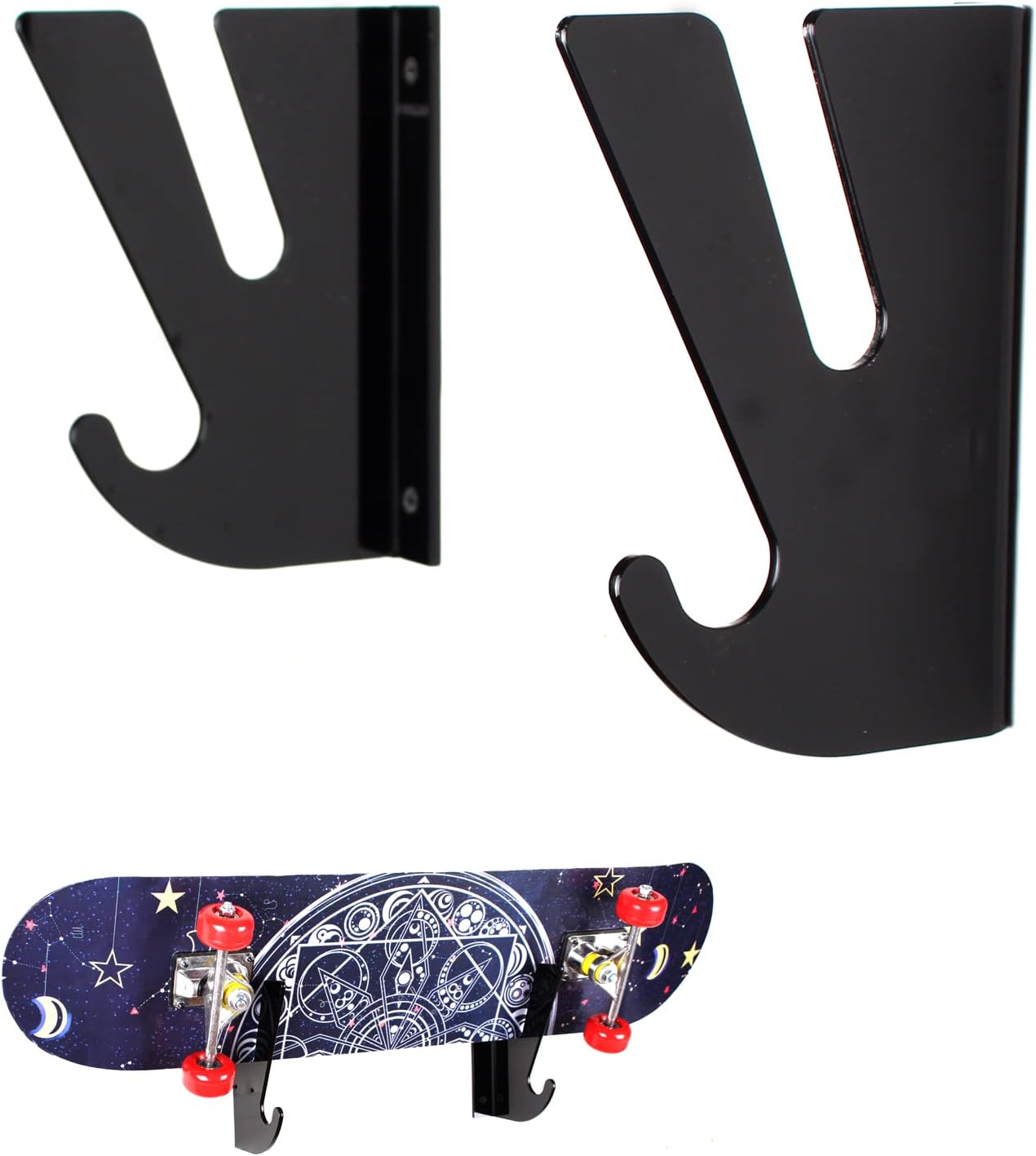 Skateboard Wall Mount with Storage Hook for Lateral Skateboard Display ...