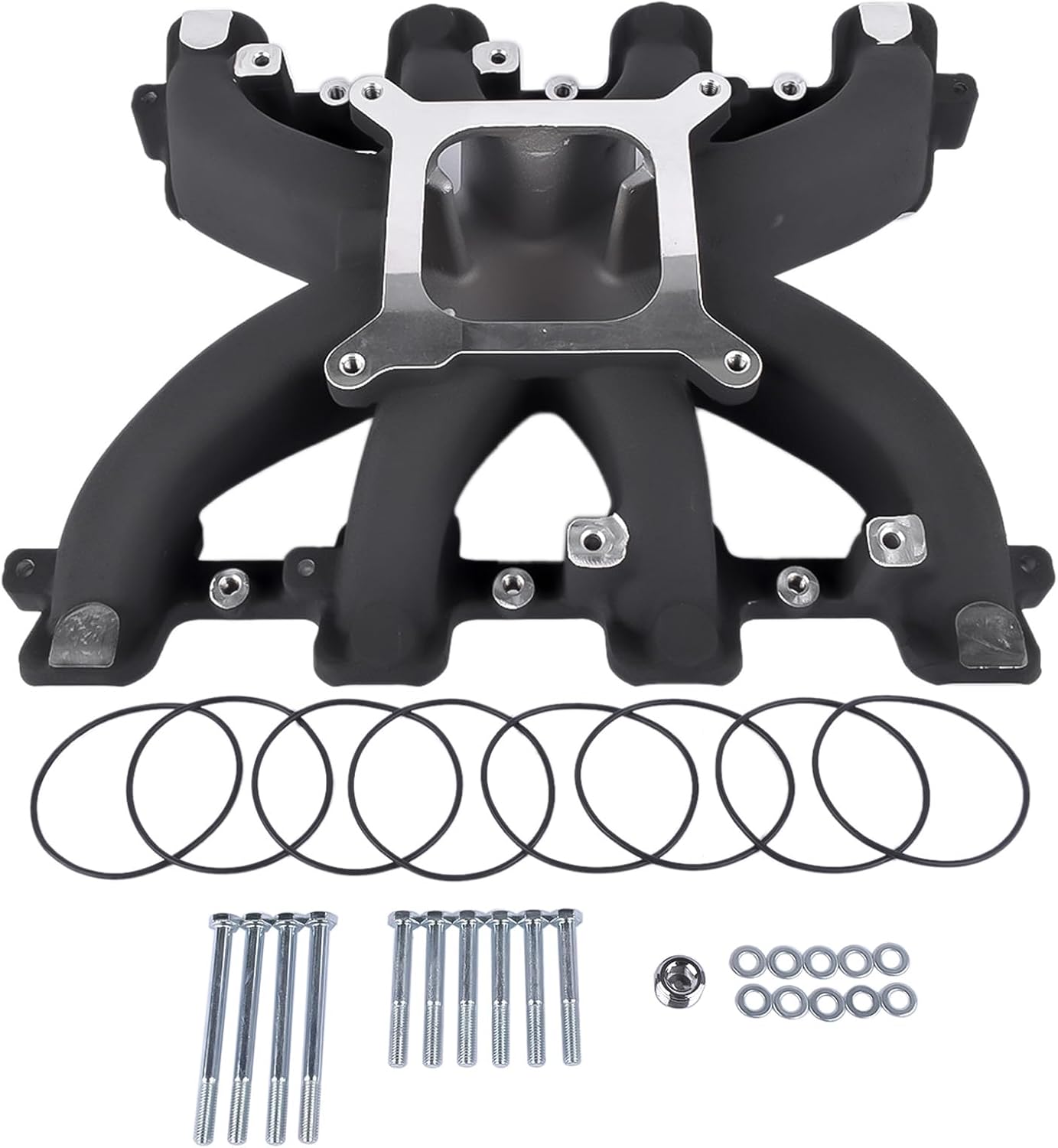 Amazon.com: Single Plane Carb Intake Manifold Black Replacement for LS1 ...