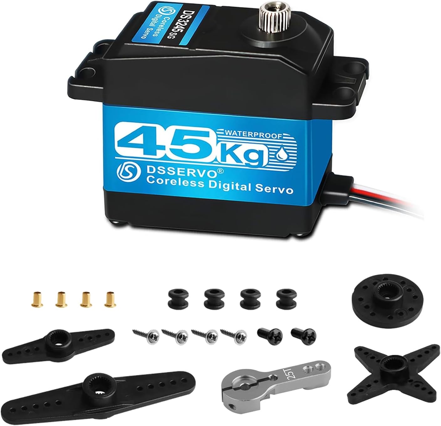 Amazon.com: HOOYIJ 45KG Coreless Motor Servo High Torque Sainless Steel ...
