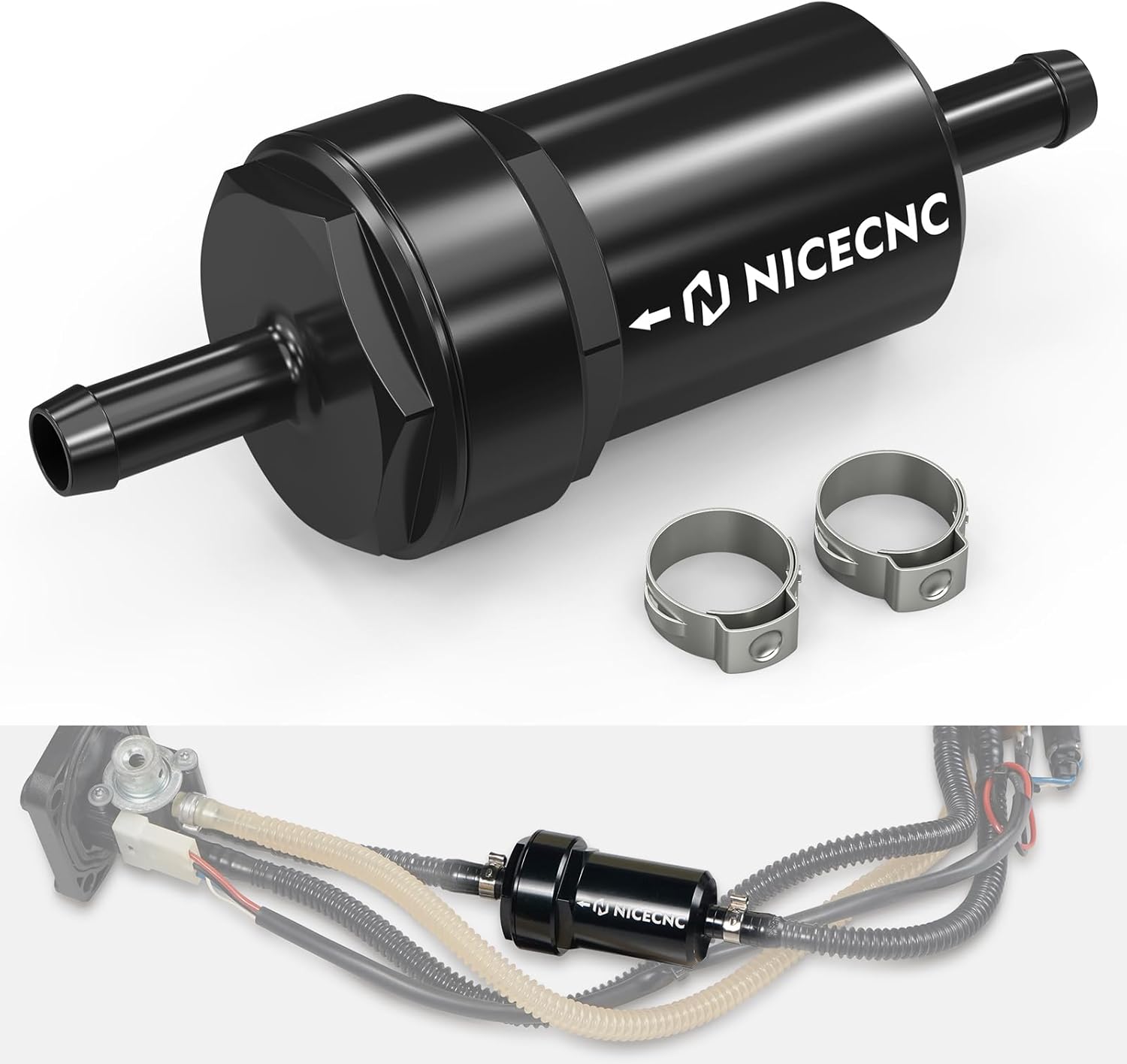 Amazon.com: NICECNC Motorcycle Fuel Strainer, 35 Micron, Compatible ...