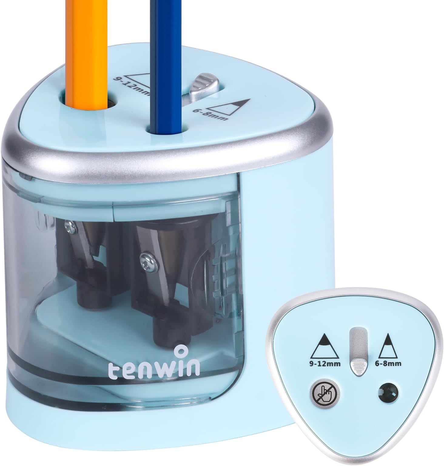 tenwin Electric Pencil Sharpener, Double Hole Battery Sharpener for 6 ...