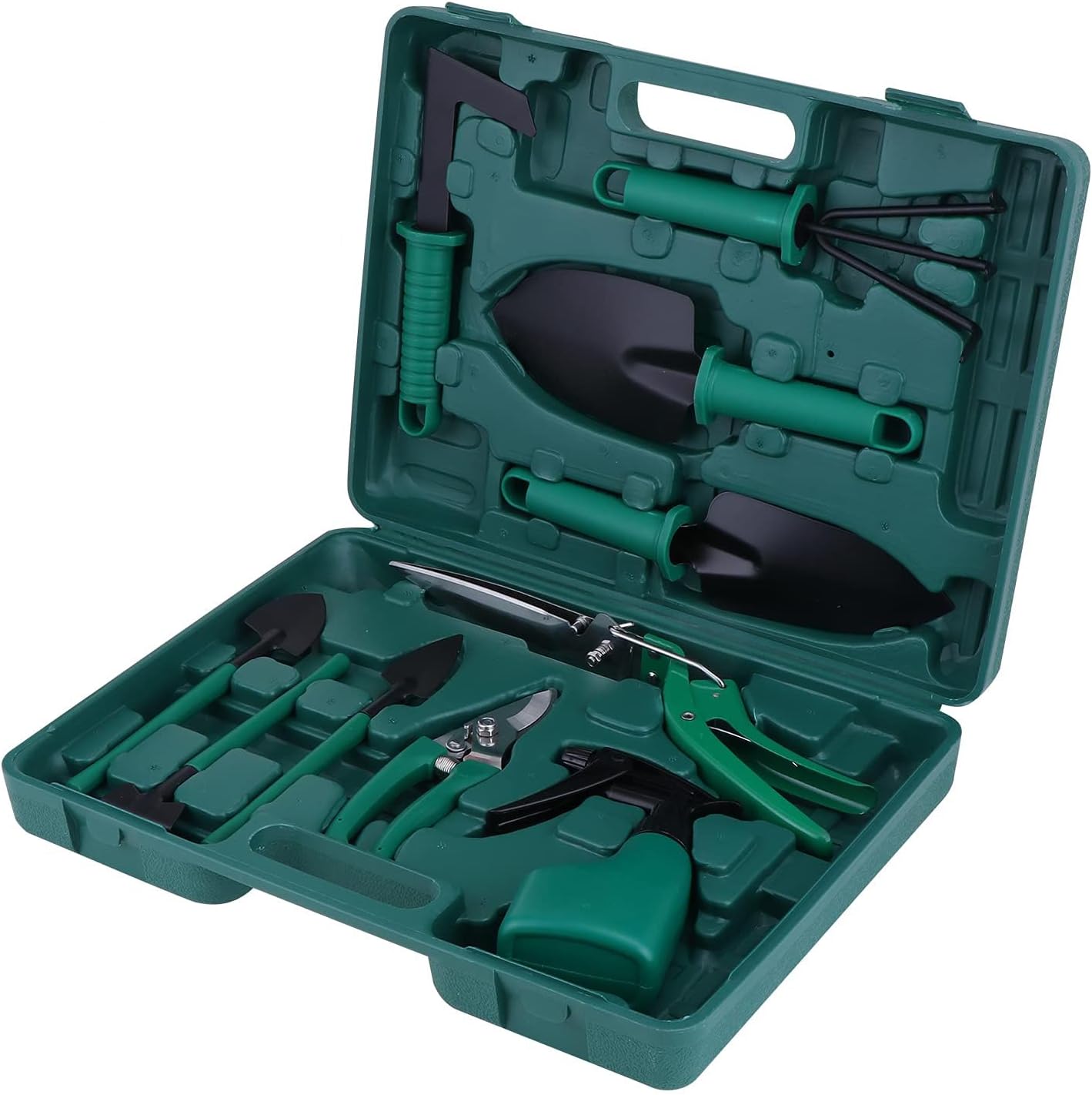 Garden Tools Set, 10 Pieces Stainless Steel Gardening Tool Set, Heavy ...