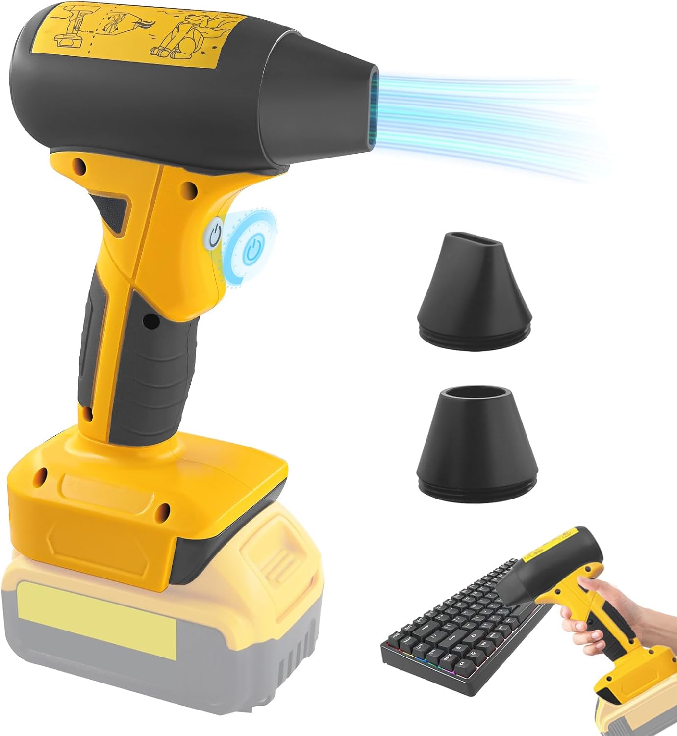 Amazon.com: Jet Dry Mini Blower Compatible with Dewalt 20V Lithium ...