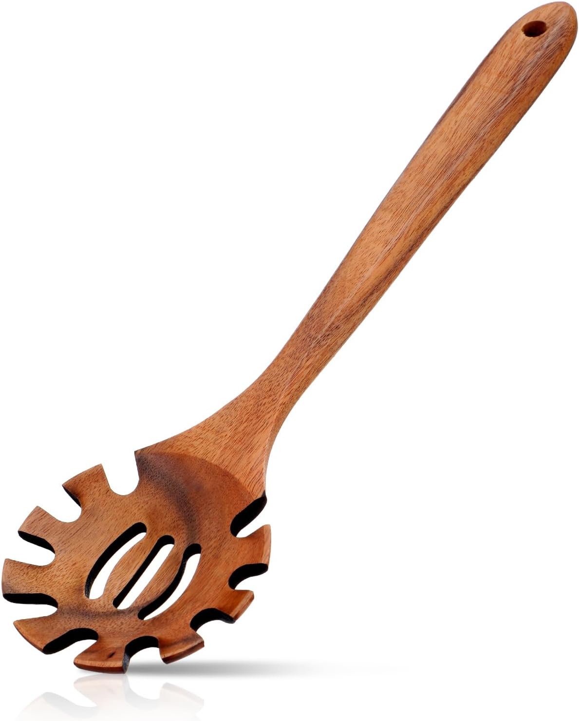 Amazon.com: Spaghetti Spoon Wooden Pasta Spoon with Teeth Spaghetti ...