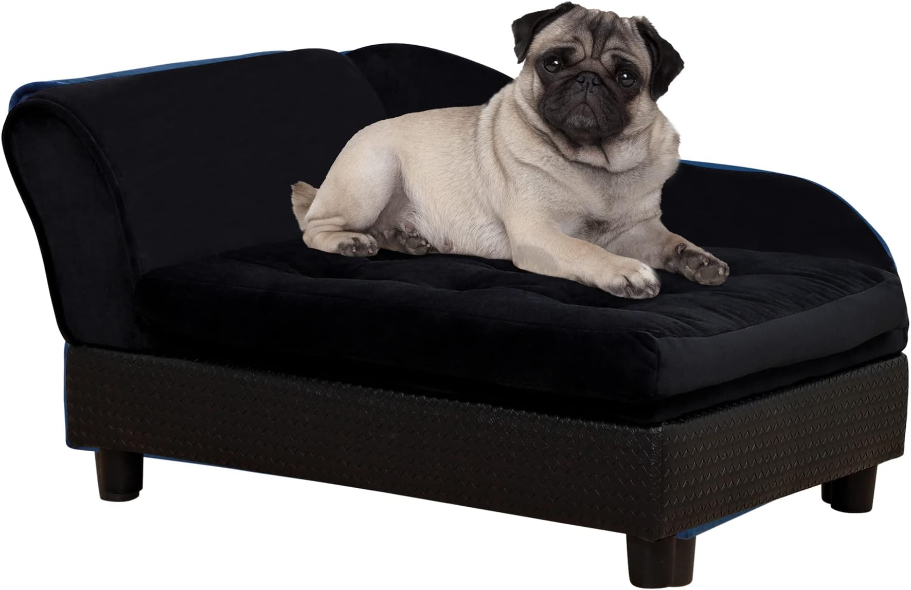 PawHut Pet Sofa Dog Couch Chaise Lounge Pet Bed with Storage Function ...