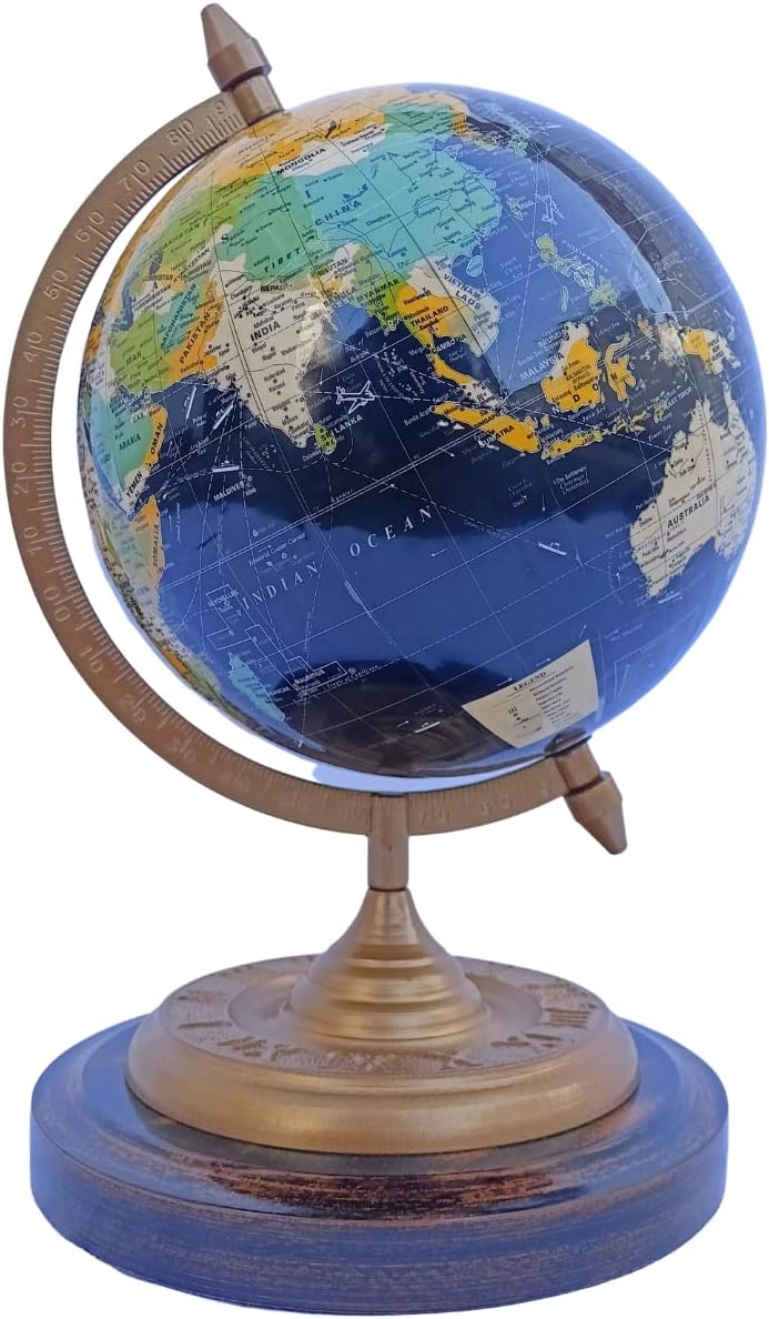 Amazon.com: CALIF INTERNATIONAL Aluminium Base Handmade World Globe ...