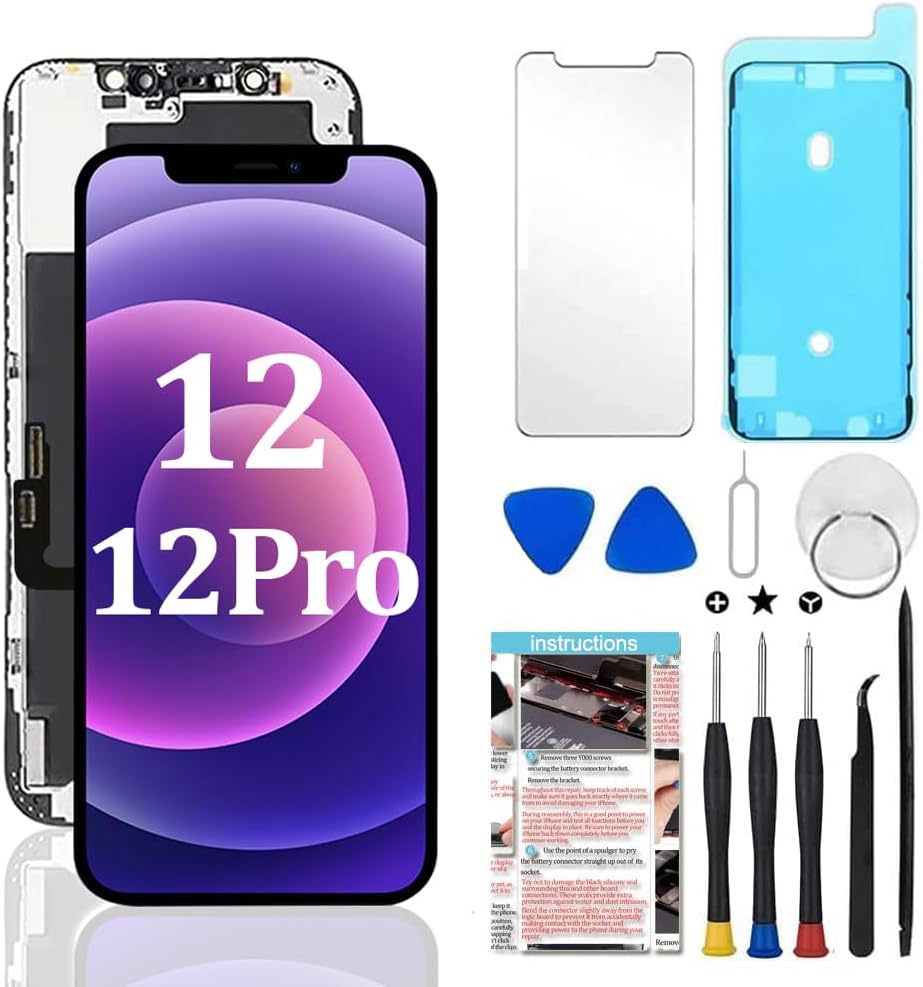 Amazon.com: for iPhone 12/12 Pro Screen Replacement 6.1 inch, 3D Touch ...