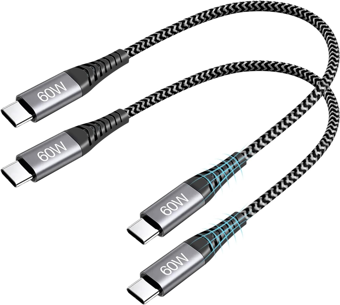 【2 Pack】T Tersely 15cm USB C Cable Short USB C to Type C Cable PD 60W ...