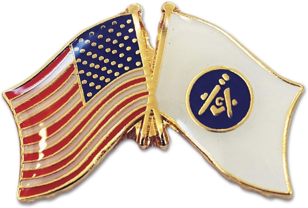 Amazon.com: American Flag & Freemason Flag Masonic Lapel Pin - [Red ...