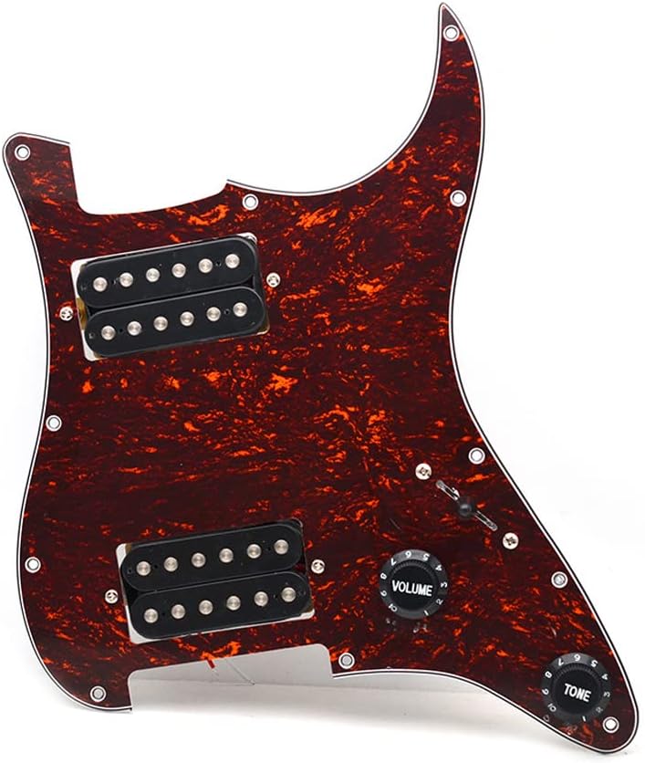 Amazon.com: ROZILO Prewired Guitar Pickup Loaded HH Pickguard Dual ...