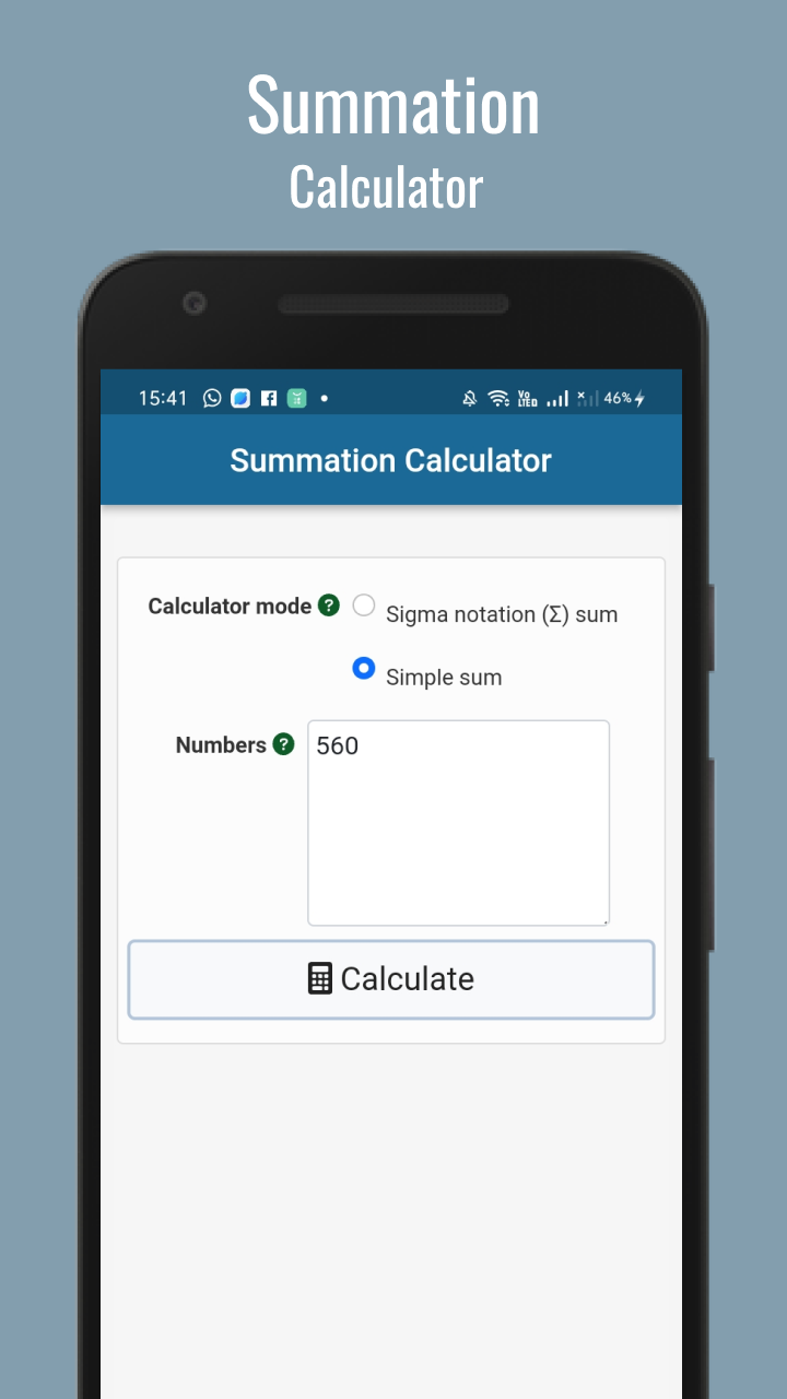 Summation Calculator - App on Amazon Appstore