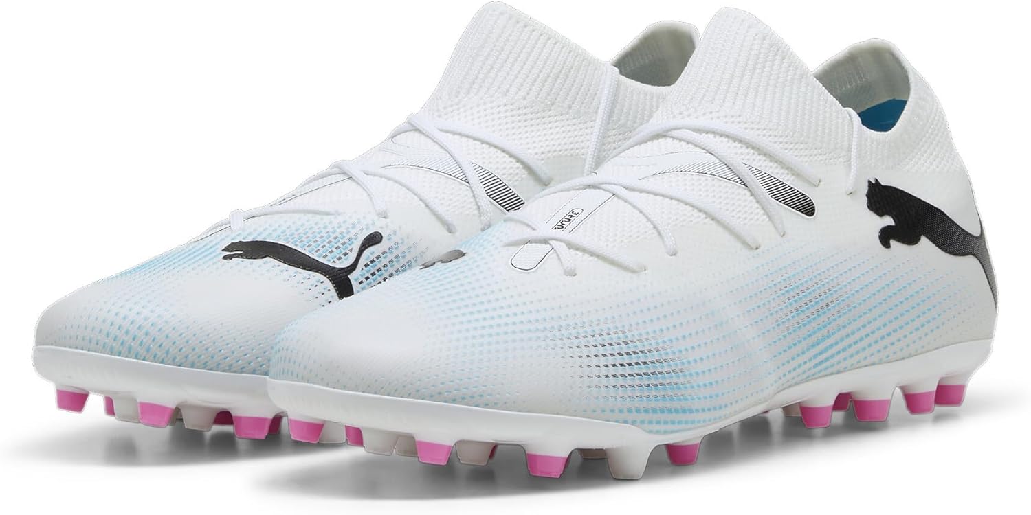 Amazon.com | PUMA Mens Future 7 Match Mg Soccer Shoe, Puma White Puma ...