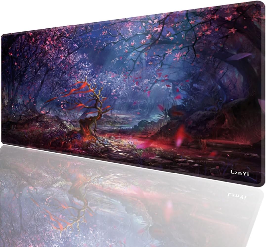 LznYi Gaming Mouse Pad, Large Non-Slip Rubber Base Mousepad, Keyboard ...