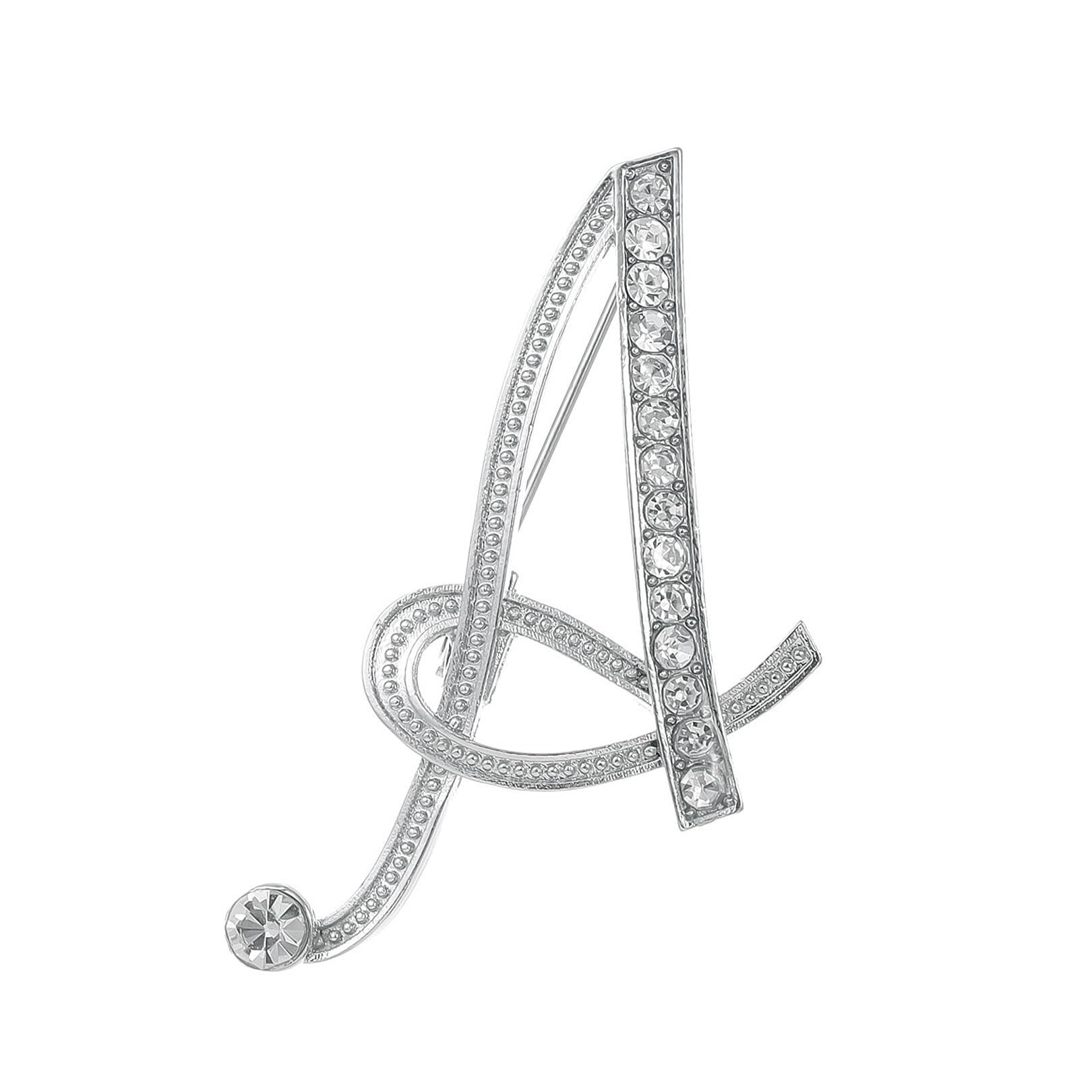 A Letter Crystal Brooch,Shiny Elegant Brooches for Women uk,Women's ...