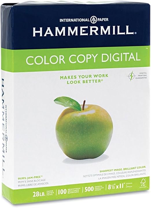 Amazon.com : Hammermill Color Copy Paper, 100 Brightness, 28lb, 8-1/2 x ...