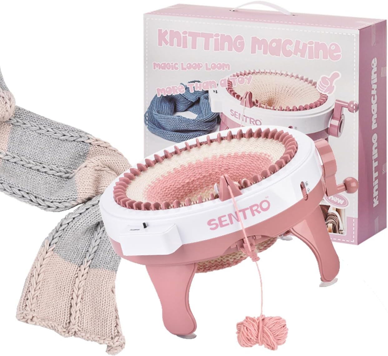 Sentro 48 Needles Knitting Machine Smart Weaving Loom Round Spinning ...