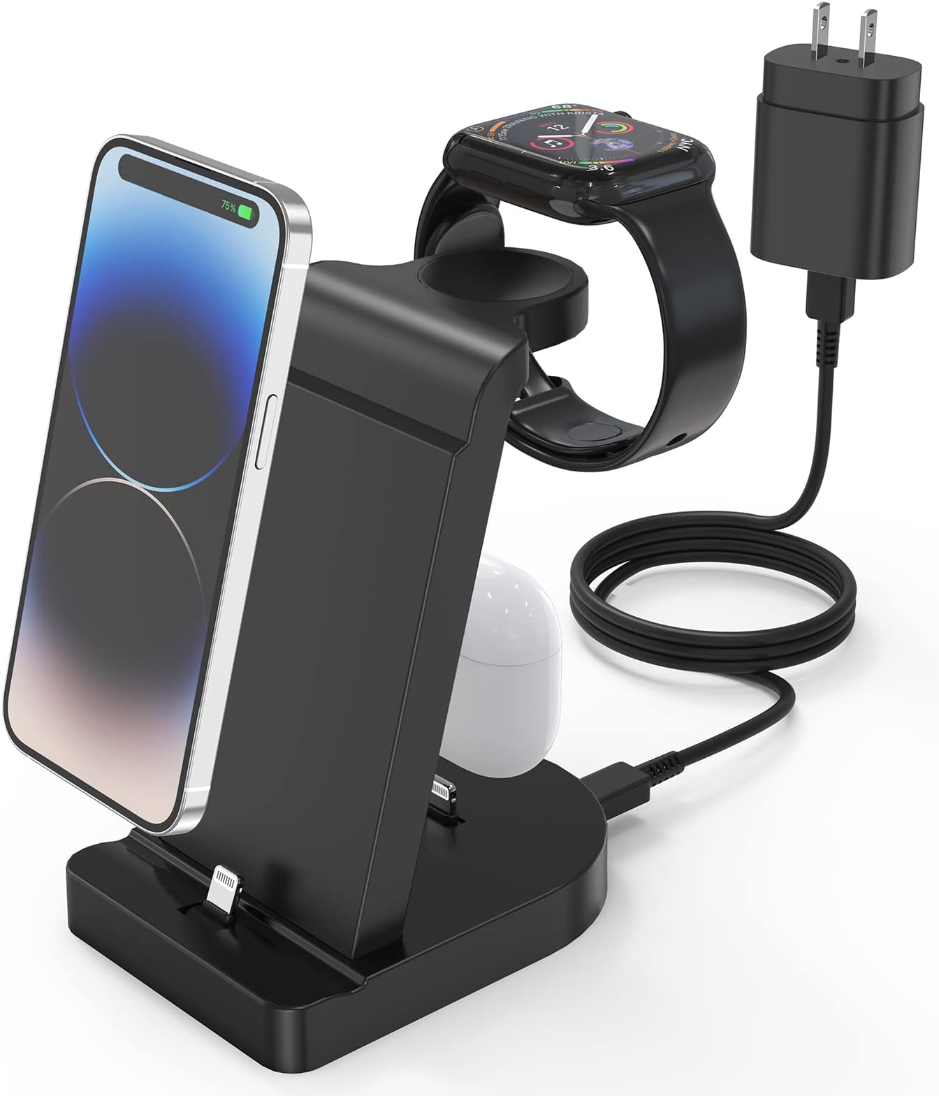 Amazon.com: Charging Station for Apple Multiple Devices,3 in 1 Fast ...