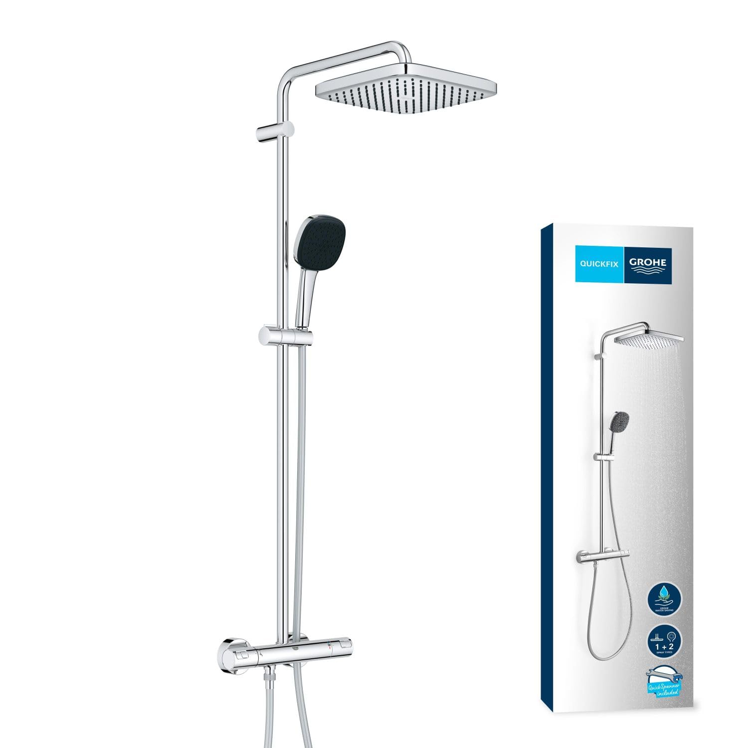 GROHE Vitalio 250 - Duschsystem wassersparend - 8l pro Min (2 ...