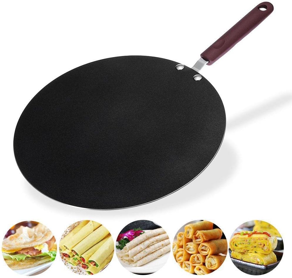 32cm Nonstick Frying Indian Tava Dosa Chapati Pan Flat Skillet Griddle ...