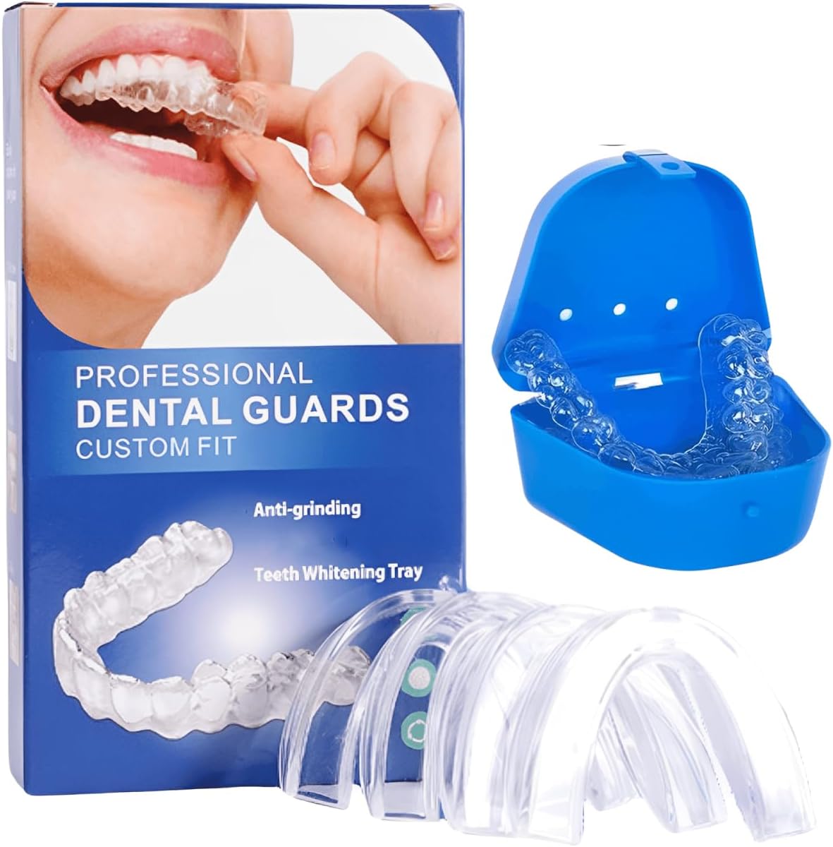 Amazon.com: Protector bucal para rechinar dientes, 4 protectores ...