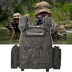 Bulletproof Military Plate Carrier, Multi-Pocket Loading, Combat ...