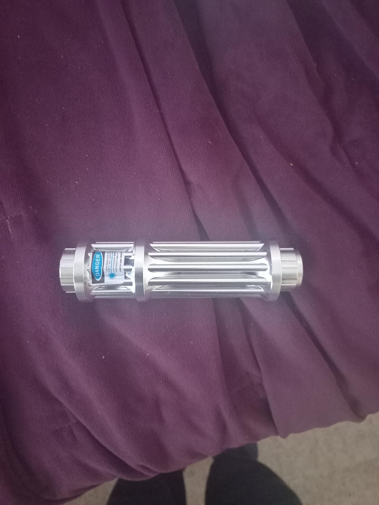 GDSZJLJ High Power Blue Flashlight, USB Rechargeable Long Range ...