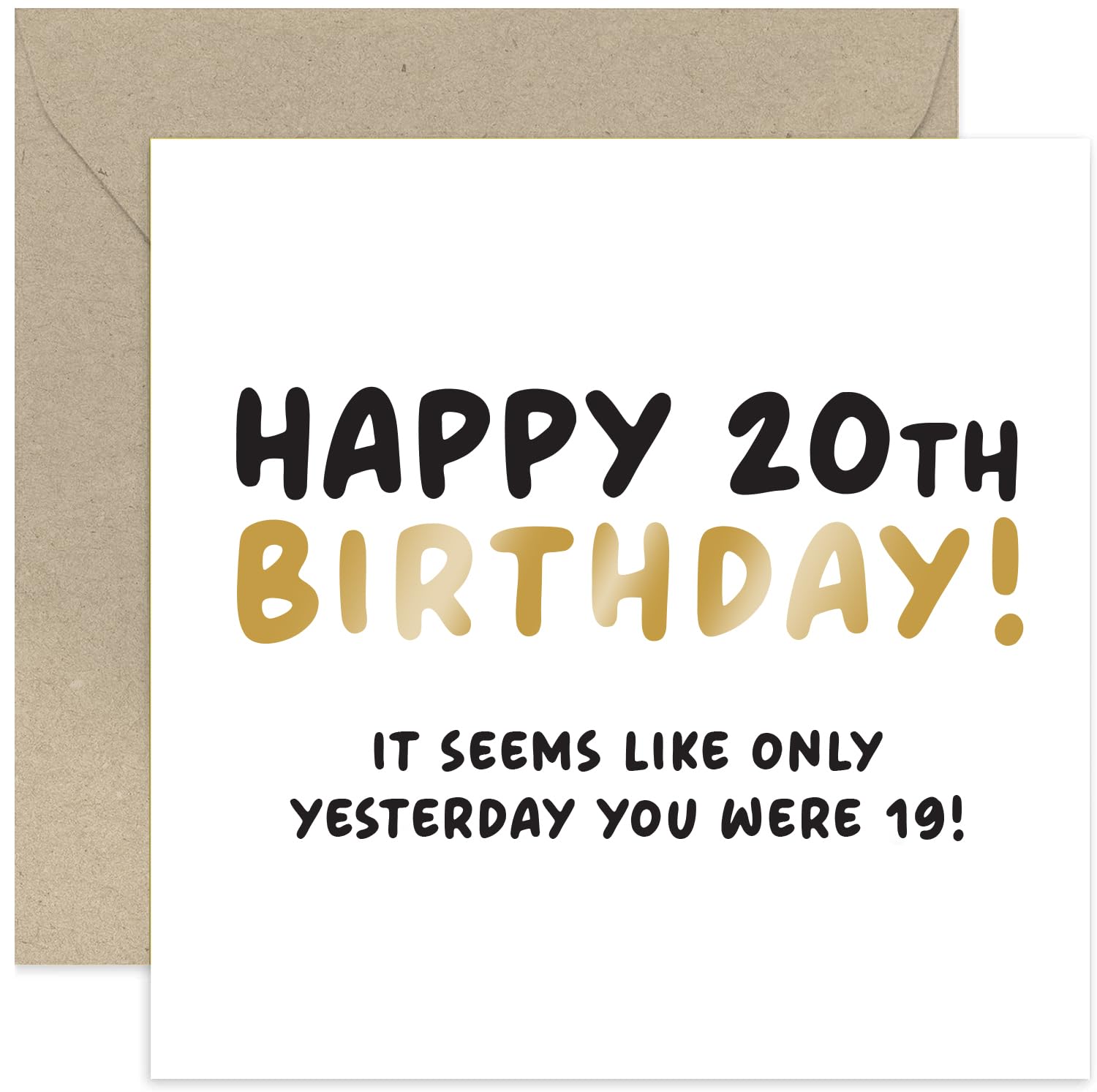 Amazon.com : Old English Co. Funny 20th Birthday Card for Son or ...
