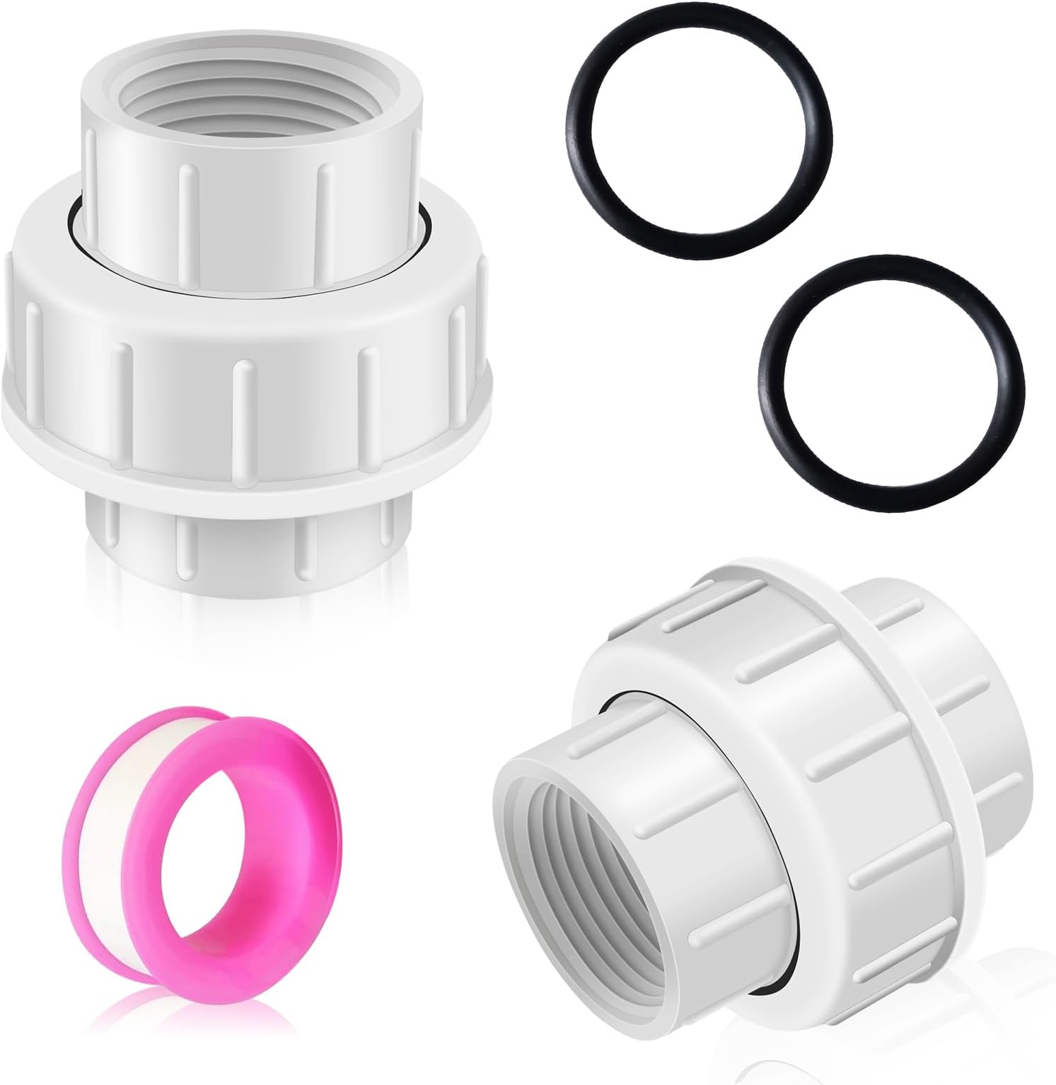 Amazon.com: 2 inch PVC Coupling Pipe Fitting, 2 inch Female Thread PVC ...