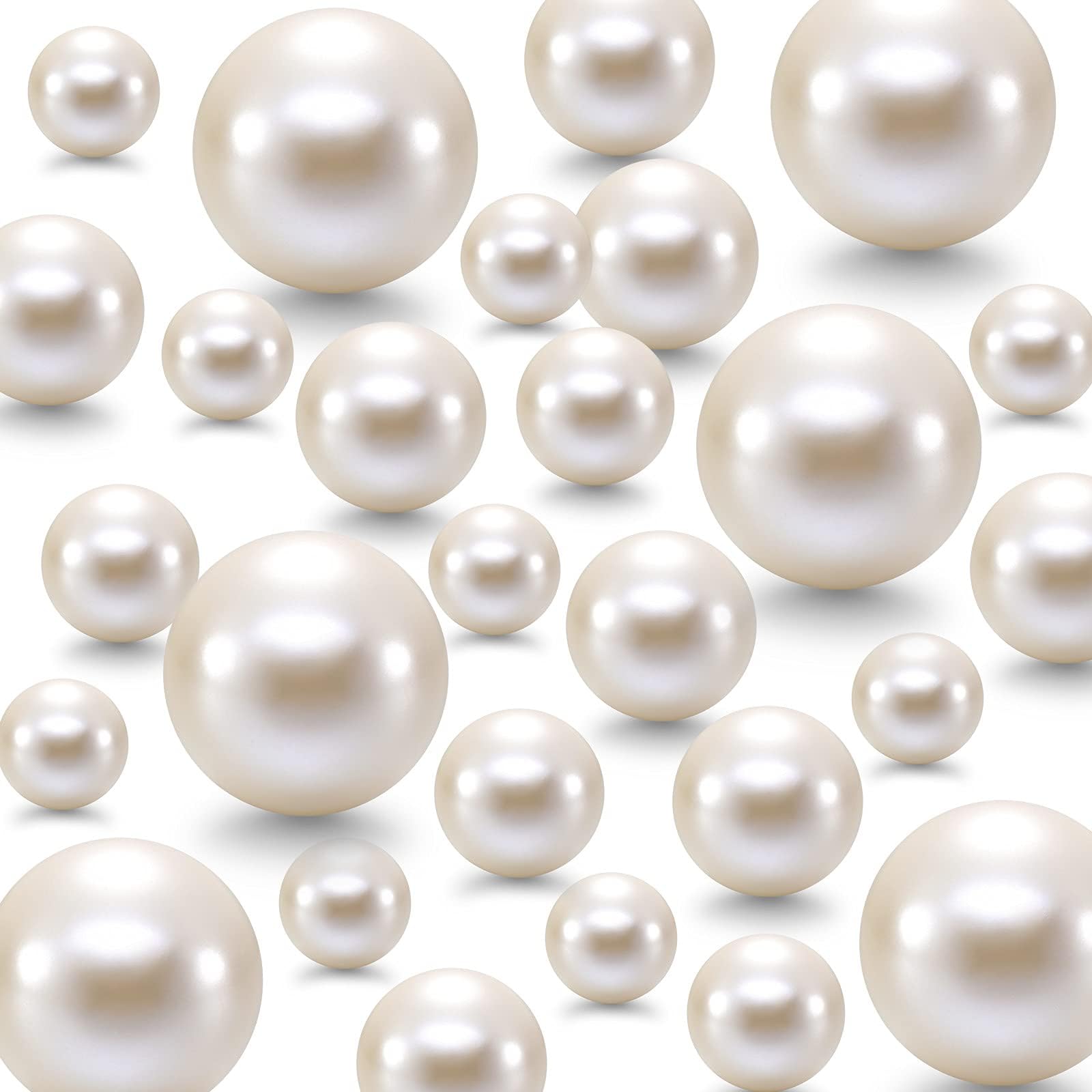 Amazon.com: Lifestyle-cat 104pcs Mixed Size Pearls Beads No Holes 8mm ...