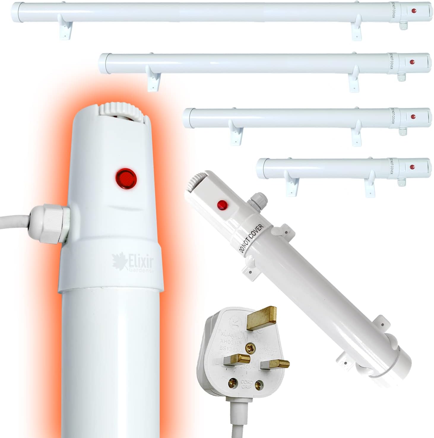 LightHouse ECOH-135 915mm 135W Eco Heat Greenhouse Heater, Green,black ...