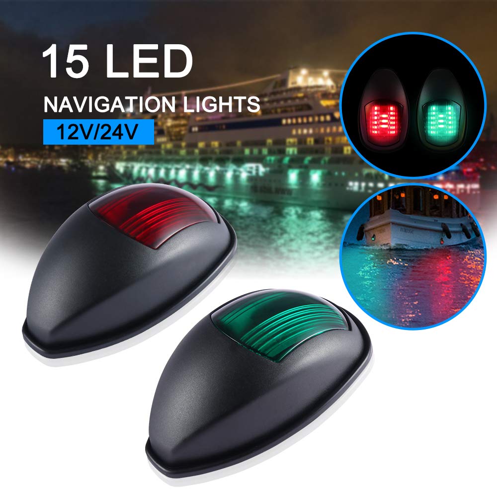 ALLOMN 2 Pack Boat Navigation Lights Marine Led Starboard and Port Side ...