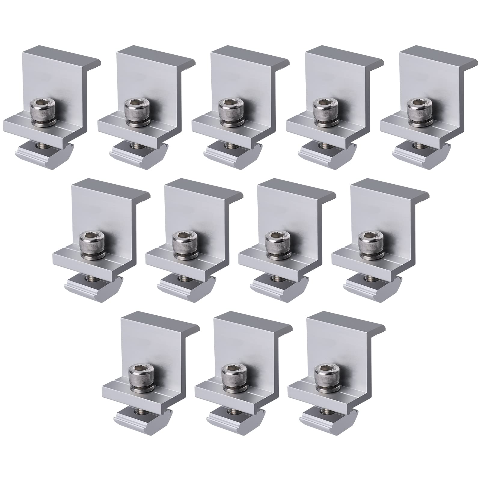 Amazon.com: 12pcs Solar Panel Bracket, Aluminum Solar End Clamp PV ...