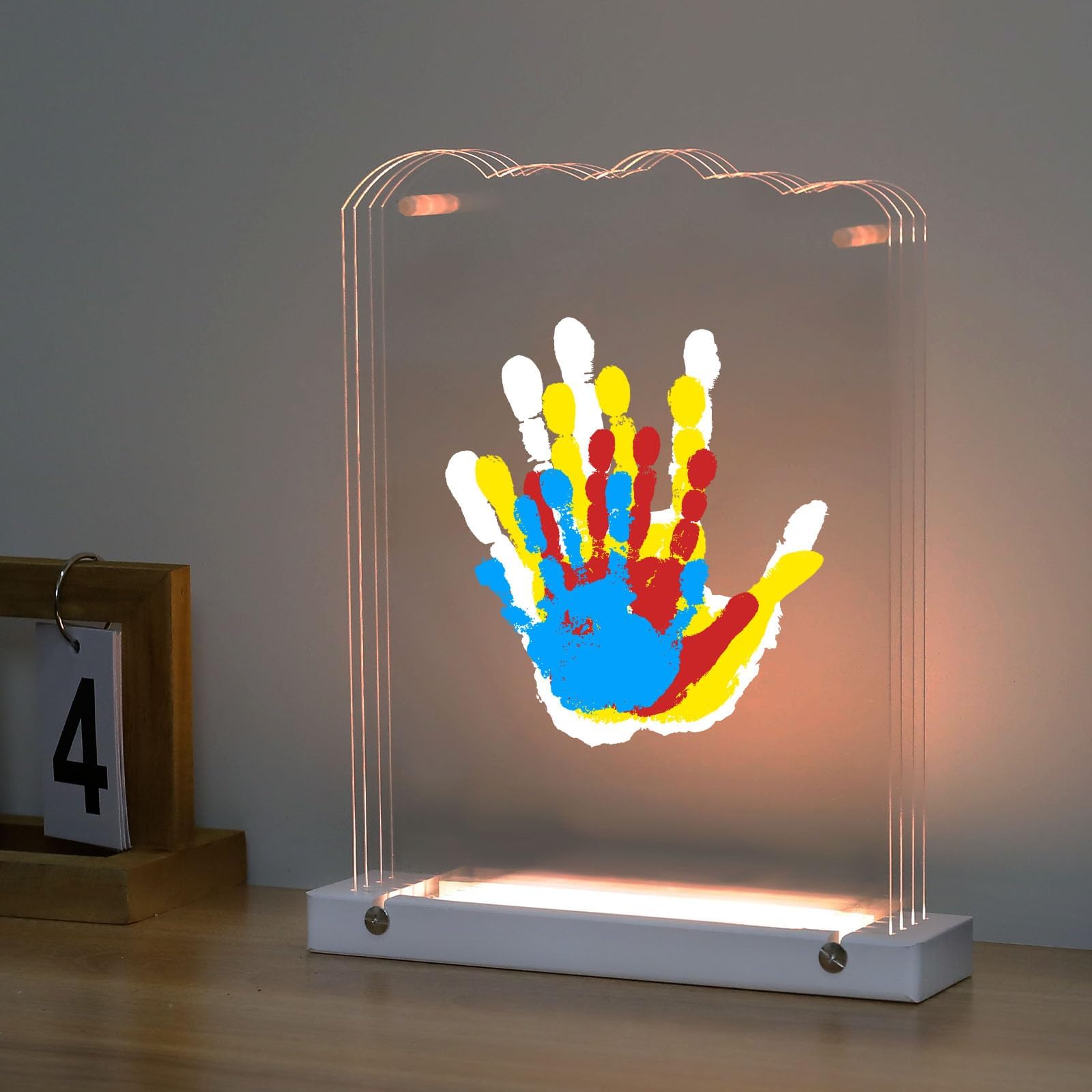 Amazon.com : Bixinyo Family Handprint Kit with Light, Baby Hand Print ...