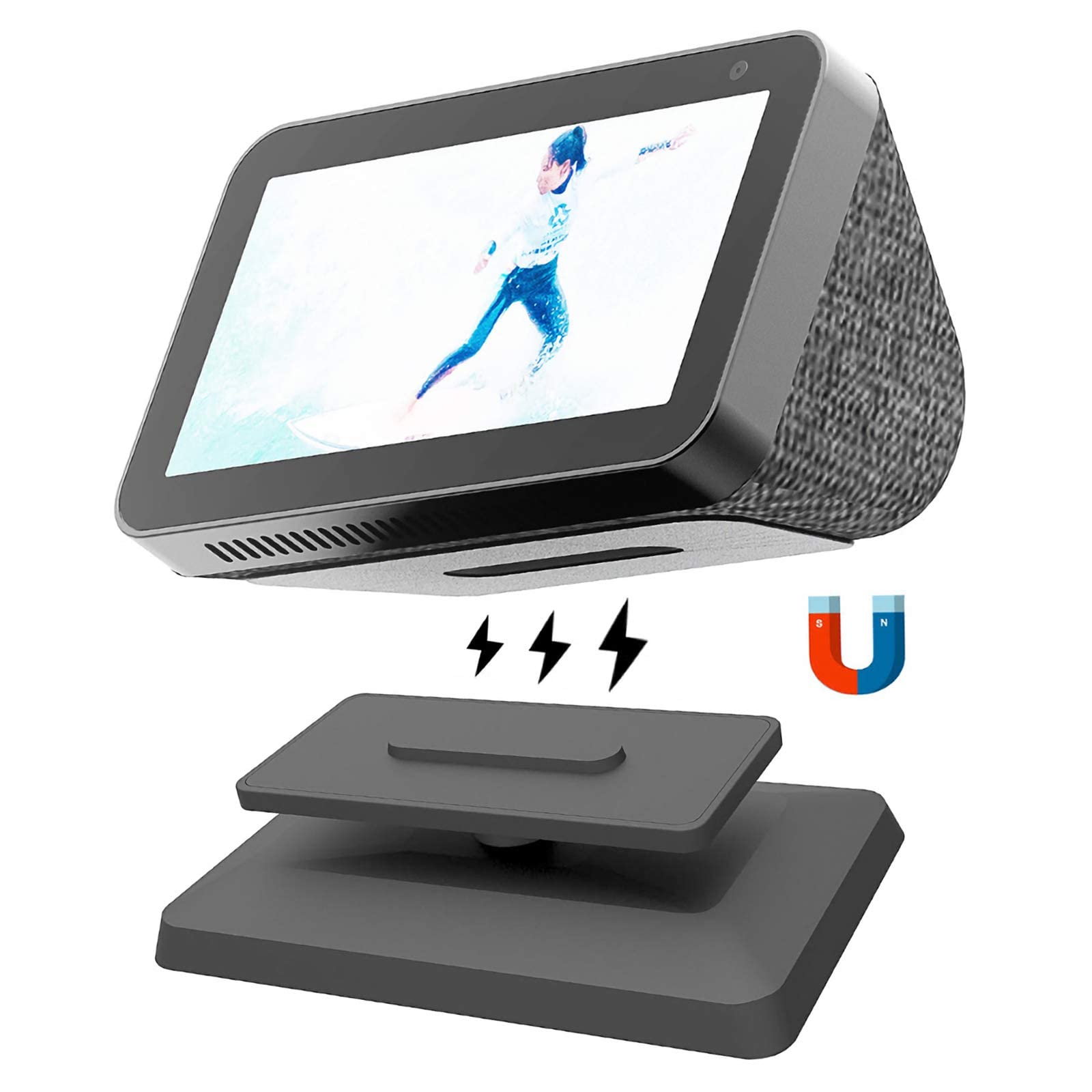 Echo Show 8 and 5 (1st Gen and 2nd Gen) Stand, Adjustable 360 Degree ...