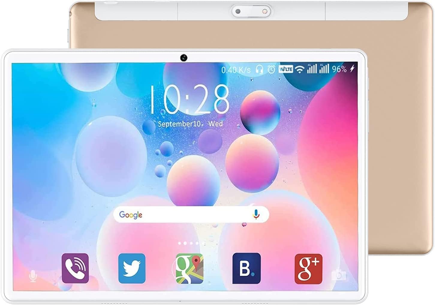 OUZRS 25,4 cm Android-Tablet, 3 GB RAM + 32 GB ROM, 128 GB skalierbar, 1,6 GHz, Dual-SIM 4G ...