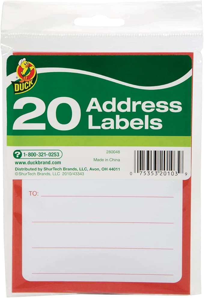 Amazon.com : Duck Brand To/From Pressure-Sensitive Address Mailing ...