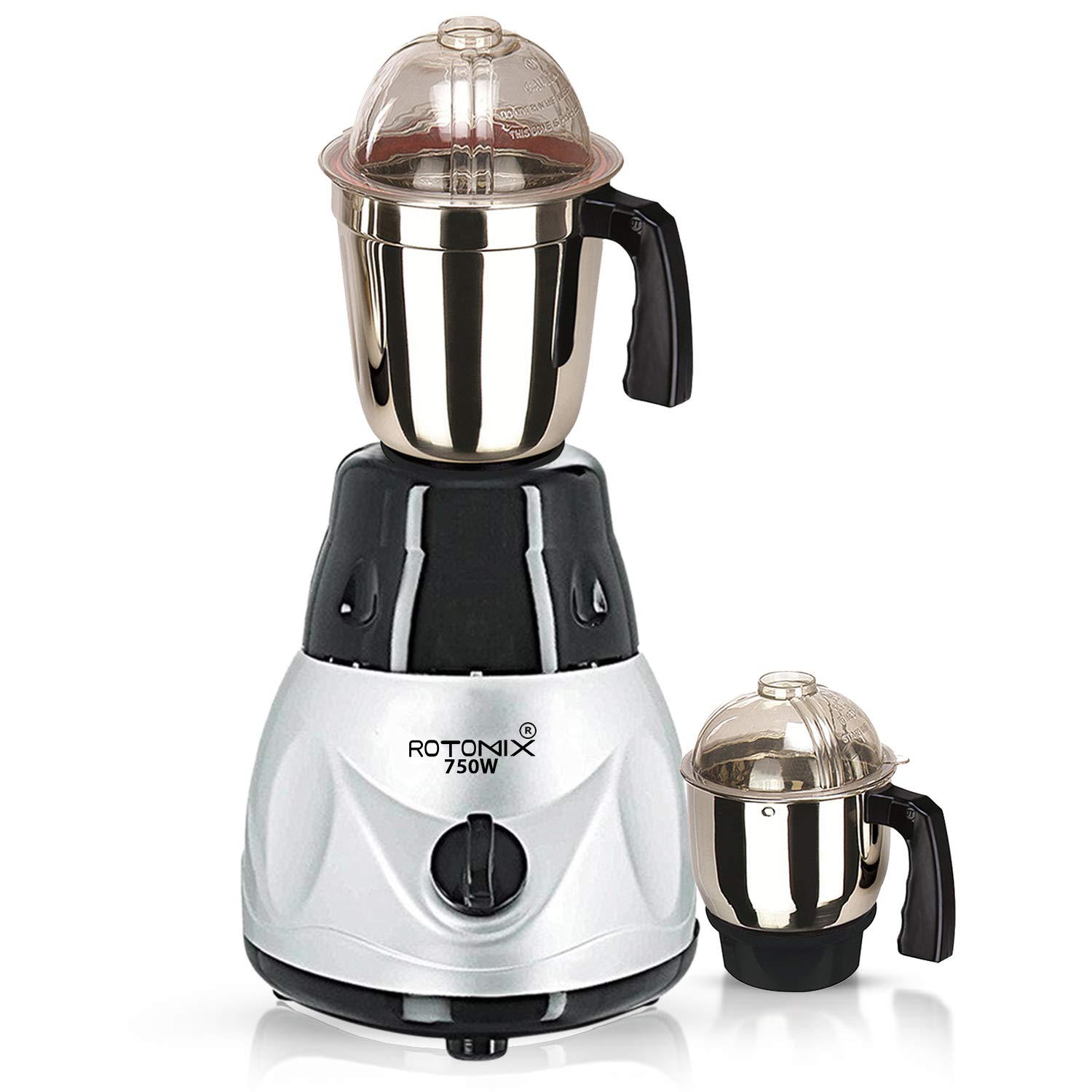 Buy Rotomix Black Silver Color 750Watts Mixer Grinder with 2 Jar (1 ...