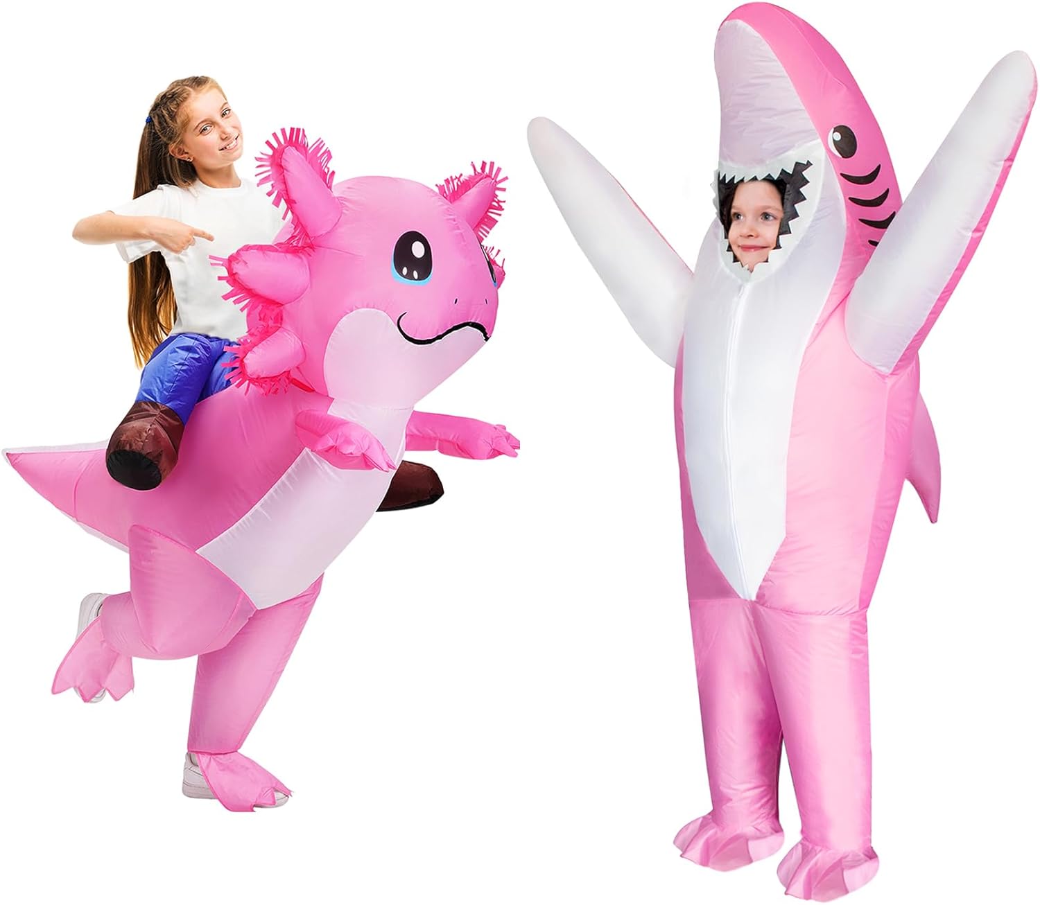 Amazon.com: Inflatable Axolotl Costume for Kids Inflatable Shark ...