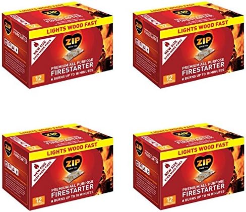 Amazon.com: Zip Premium All Purpose Wrapped Fire Starter 72 Pack ...