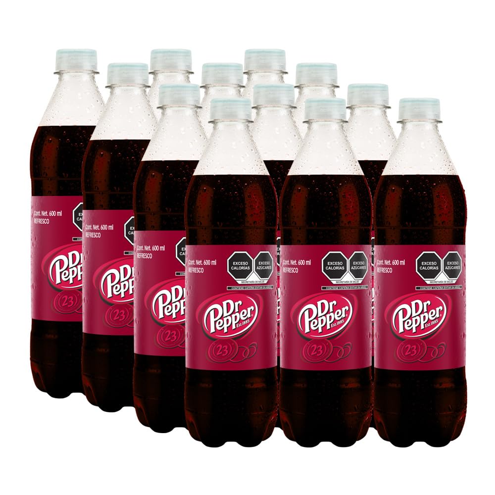 Dr Pepper 600 ml, Botella Pet (12 pack) : Amazon.com.mx: Alimentos y ...