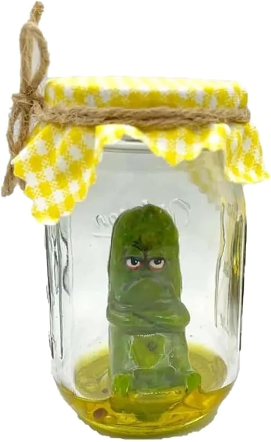 Amazon.com: HEAKADE Grumpy Pickle in a Jar Sculpture, Handmade ...