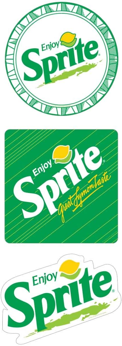 Amazon.com: Retro Planet - Sprite Logos 1990s Style Vinyl Sticker Set ...