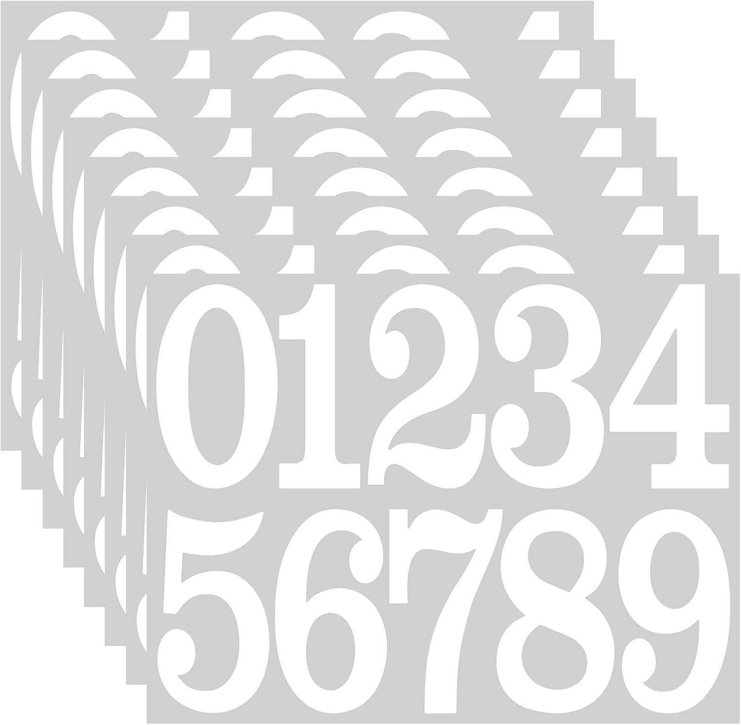 Amazon.com: 8 Sheets Mailbox Numbers Stickers 4 Inches White Vinyl ...