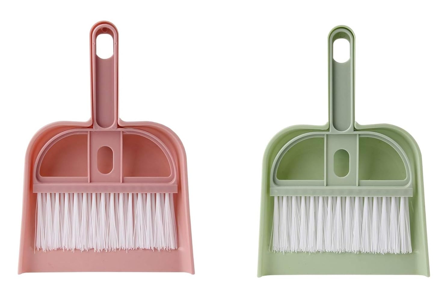 IndusBay® 2 Pieces, Mini Dust Pan Broom Brush Dustpan Set - Small ...